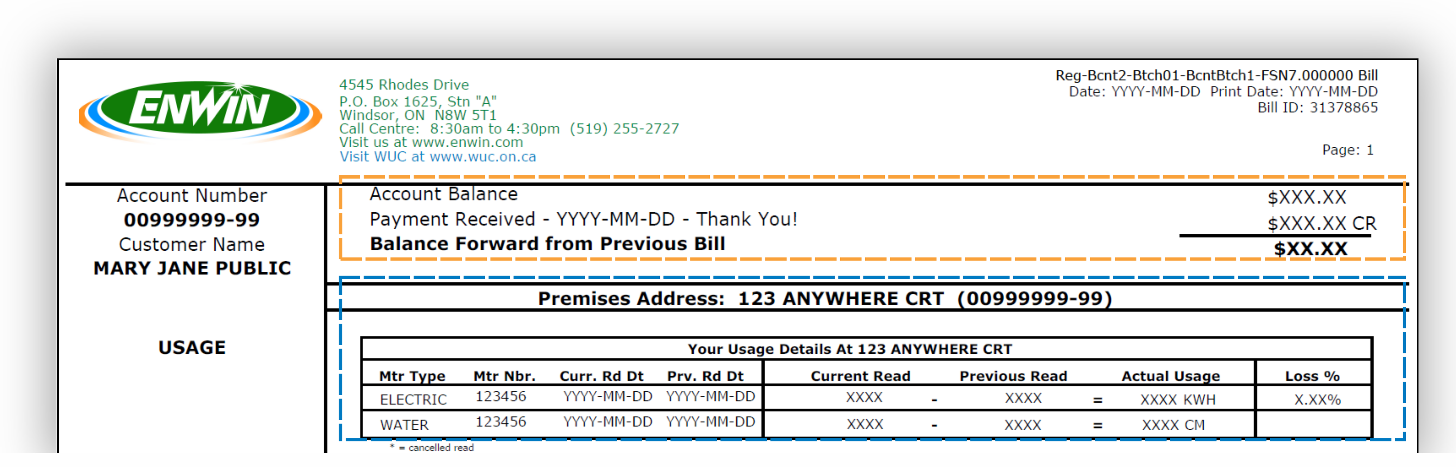 Understanding Your Bill | ENWIN